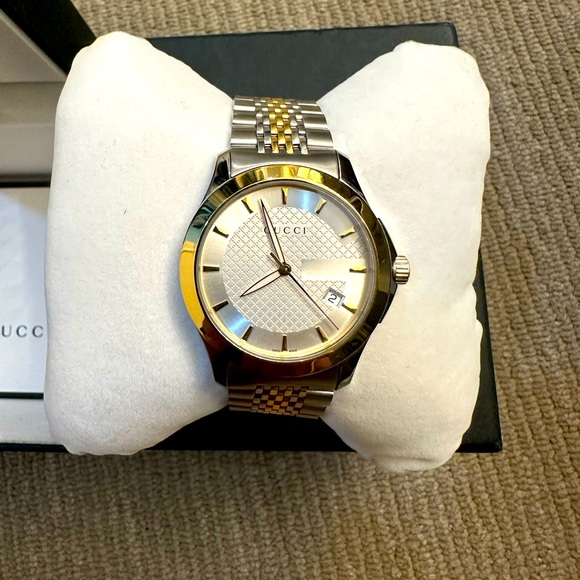 Gucci | Other | Gucci Gtimeless Twotone Stainless Steel Unisex Watch ...